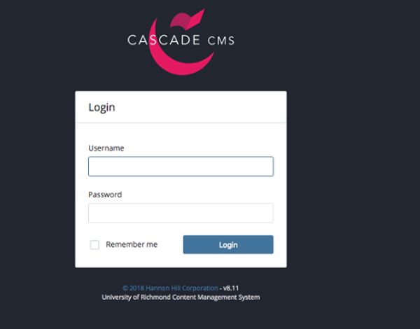 Cascade Tutorials - UR Web - University of Richmond